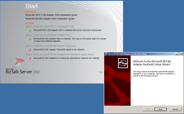 Installing BizTalk Adapter Pack 2010 on x64 - Steef-Jan Wiggers Blog